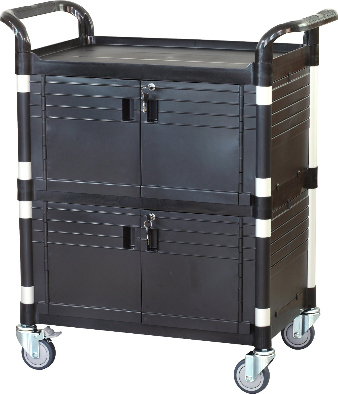 Lockable Cabinet Medical cart with 2 lockable doors 35.43 x 19.7" (US